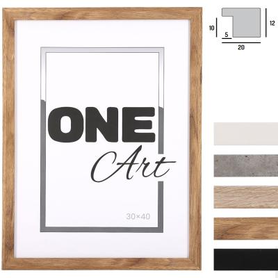 Frames Factory Holz-Bilderrahmen Taal (MDF) 21x29,7 cm (A4) - Schwarz | AllesRahmen.de