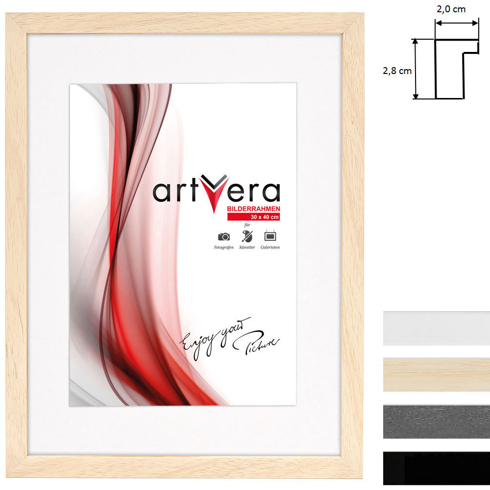 Artvera-Bilderrahmen Bilderrahmen Lund aus Massivholz, inklusive ...