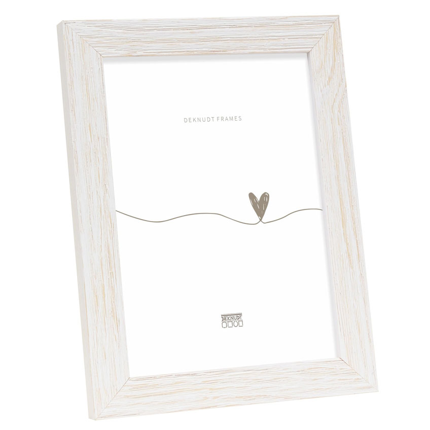 Deknudt Bilderrahmen Camille aus verwittertem Holz 13x18 cm - weiß ...