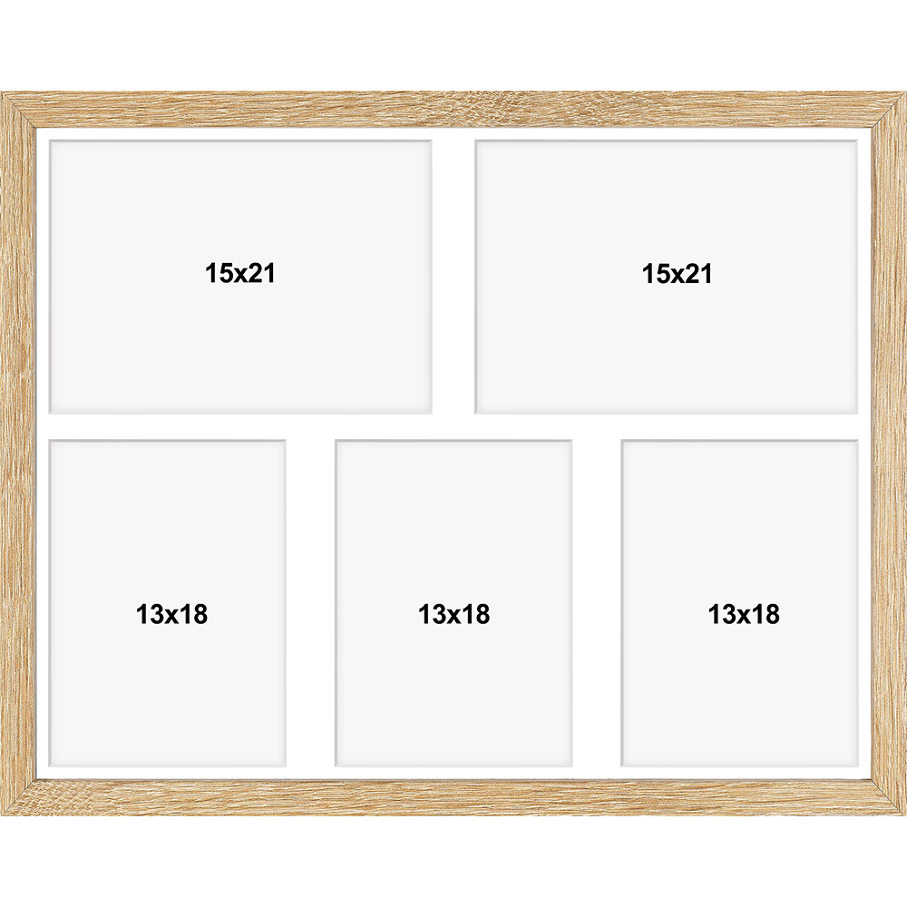 Frames Factory Holz Galerie-Bilderrahmen Hekla (MDF) 40x50 cm (5 Bilder ...