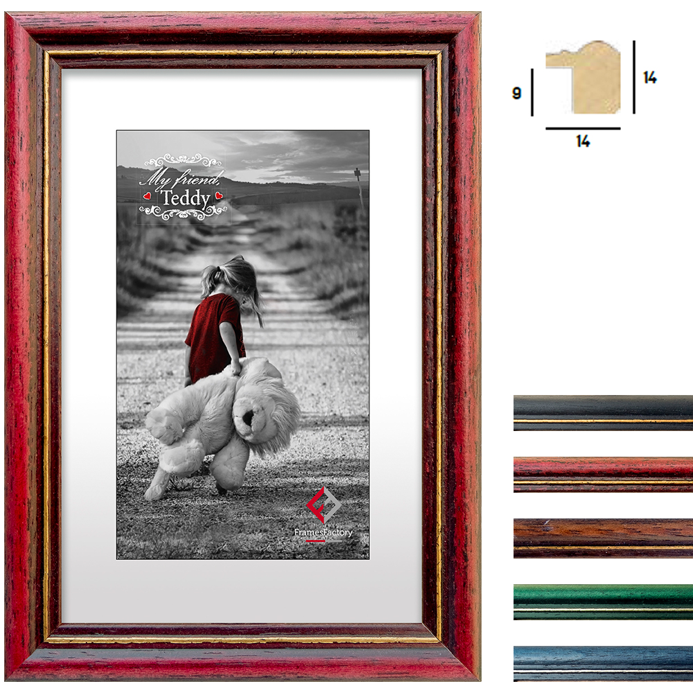 Frames Factory Holz-Bilderrahmen Blues 29,7x42 cm (A3) - schwarz | AllesRahmen.de