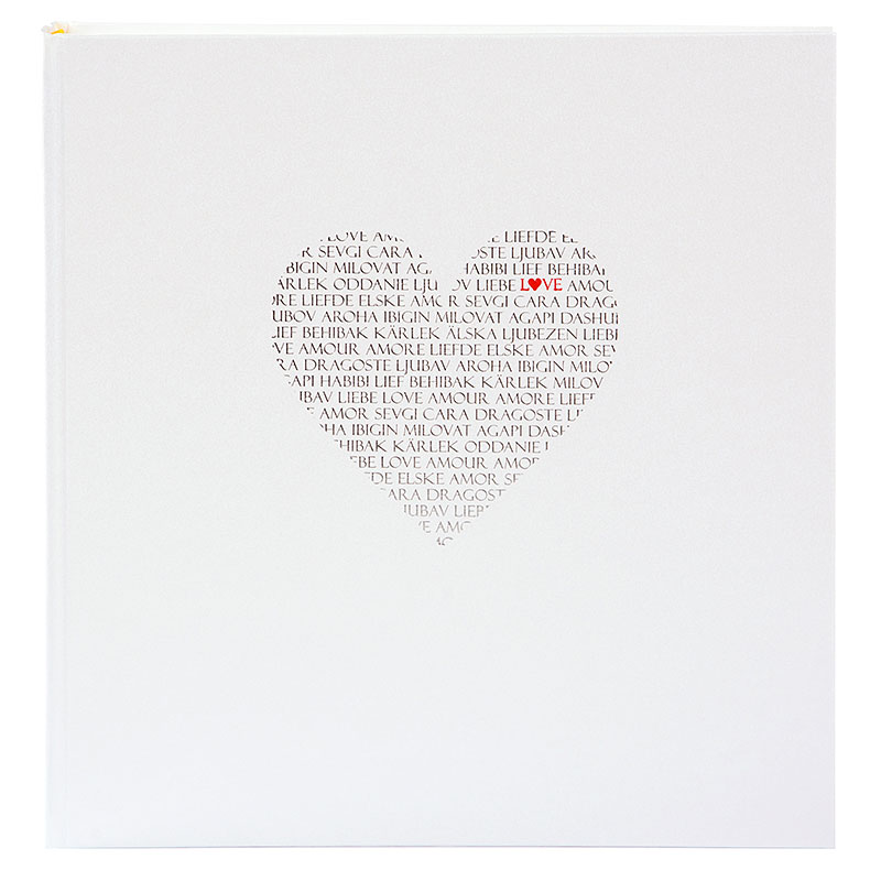 Goldbuch Fotoalbum LOVE mit 60 weißen Seiten zum Einkleben, 30x31 cm 30x31 cm (60 Seiten) - weiß ...