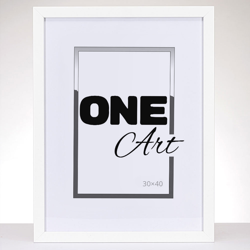 Frames Factory Holz-Bilderrahmen Hekla (MDF) 59,4x84,1 cm (A1) - Weiß ...