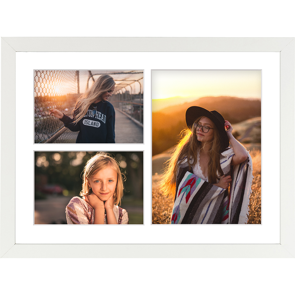 Frames Factory Holz Galerie-Bilderrahmen Hekla (MDF) 30x40 cm (3 Bilder ...