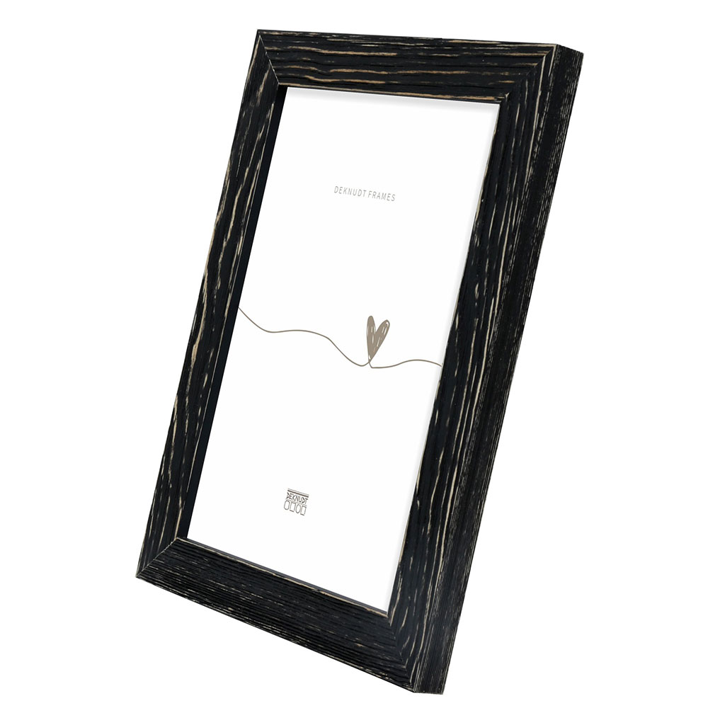 Deknudt Bilderrahmen Camille aus verwittertem Holz 15x20 cm - schwarz ...