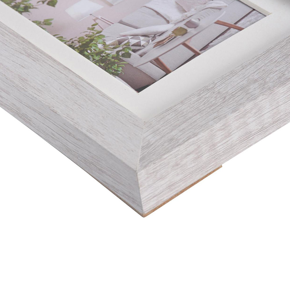 Henzo Holz-Bilderrahmen Modern (MDF) mit Passepartout 15x15 cm (10x10 ...
